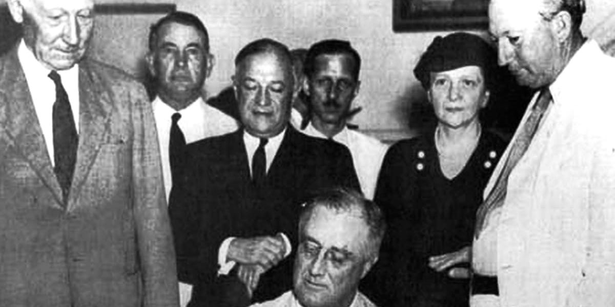 Today: FDR signs the Social Security Act - by Kathryn Smith