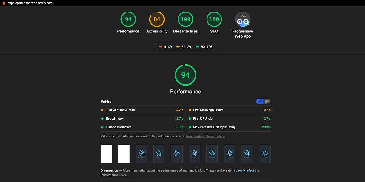A PWA Expo Web using CRA - From ZERO to Deploy