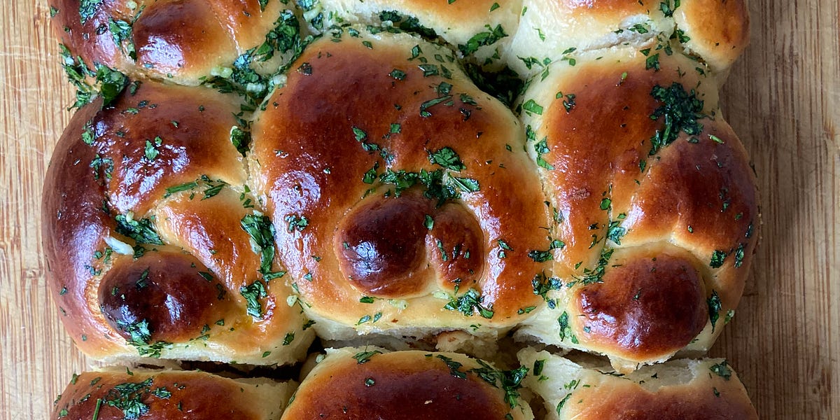 Garlic and Herb Challah Knots - by Leah Koenig
