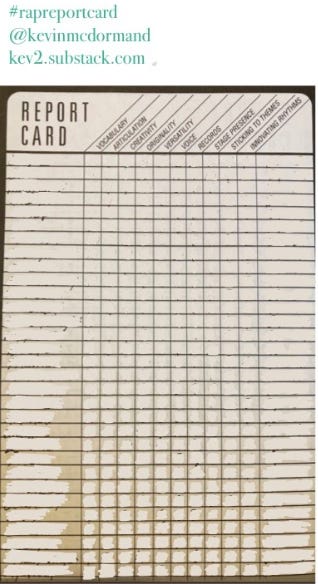 Kool Moe Dee Rap Report Card - by Kev - For The Love