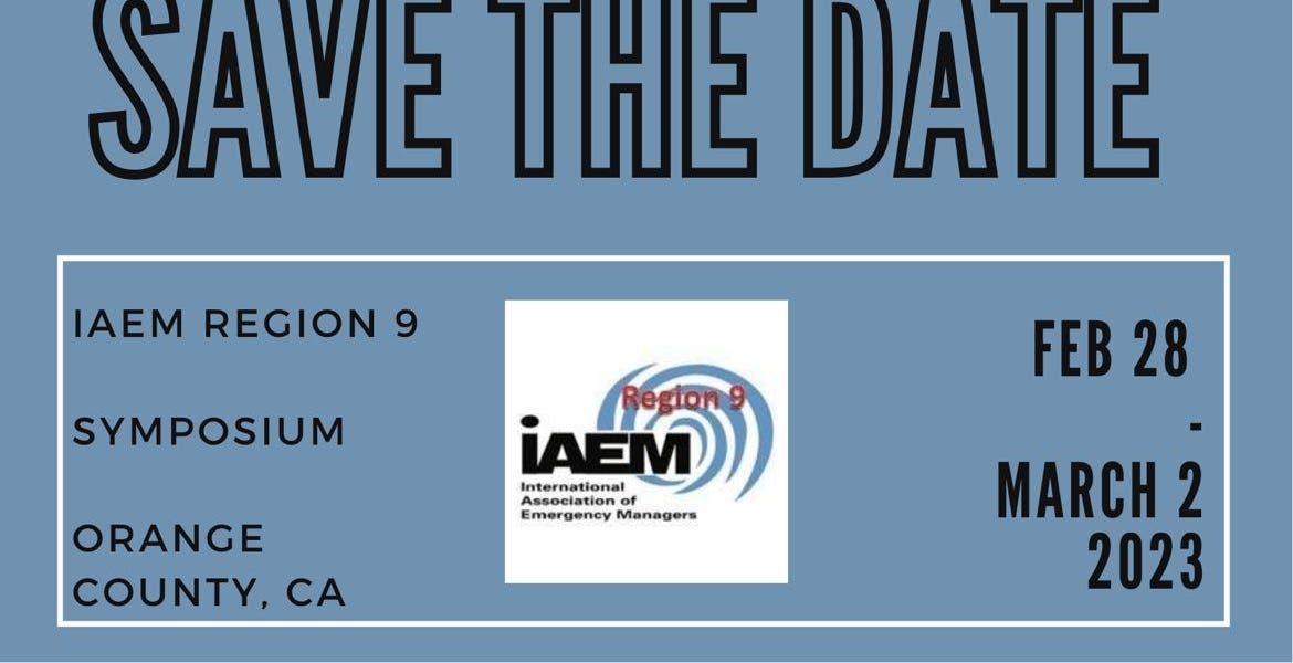 SAVE THE DATE for IAEM Region 9 Symposium