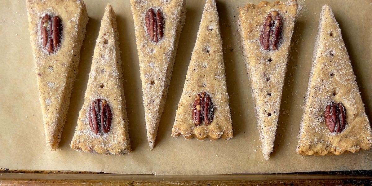 Twice-Baked Pecan Shortbread - by Susan Spungen