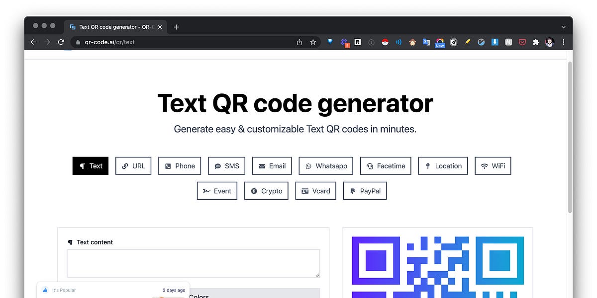 #361 – Um gerador de QR Codes personalizados