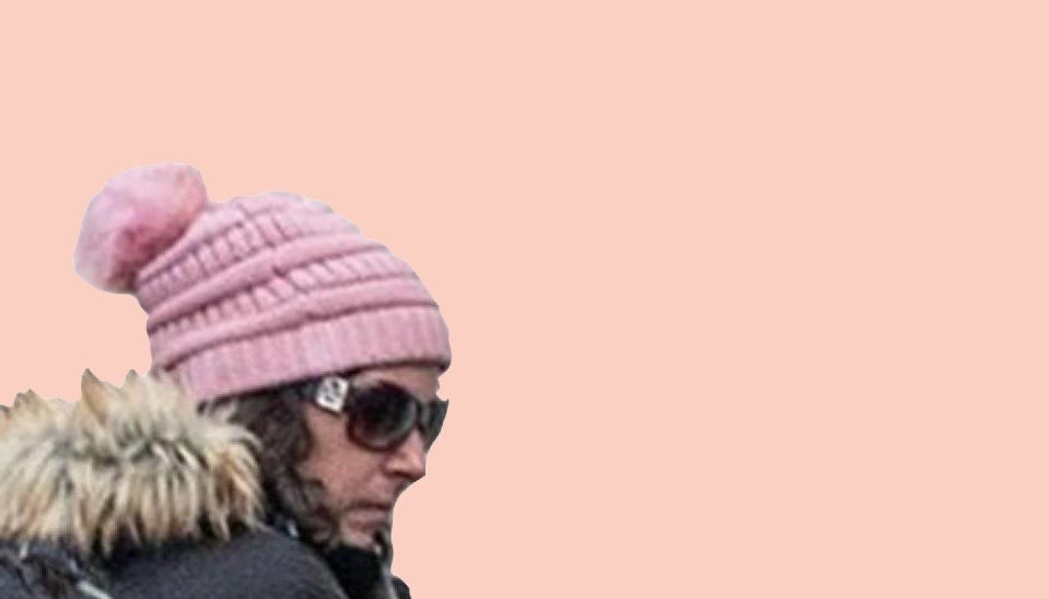 Pink hat bullhorn lady - Understandably by Bill Murphy Jr.