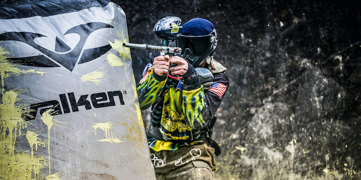Why men go paintballing - by Jimmy Nicholls - Poke the Bear