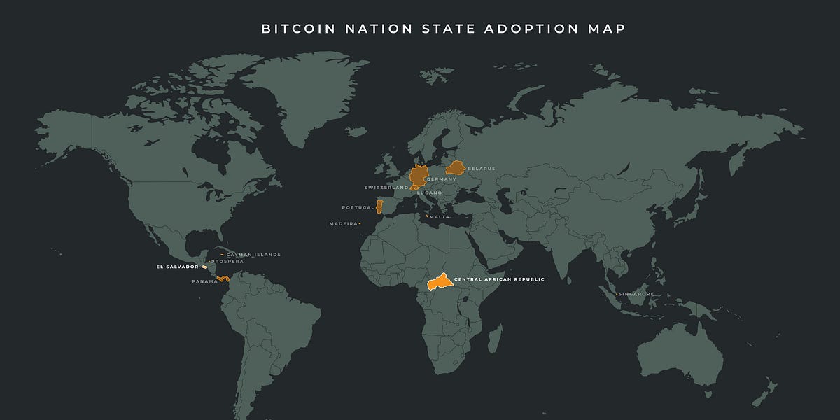 Bitcoin Nation State Adoption Map - by Nakadai.王🔱🦁🛡️🏯📿