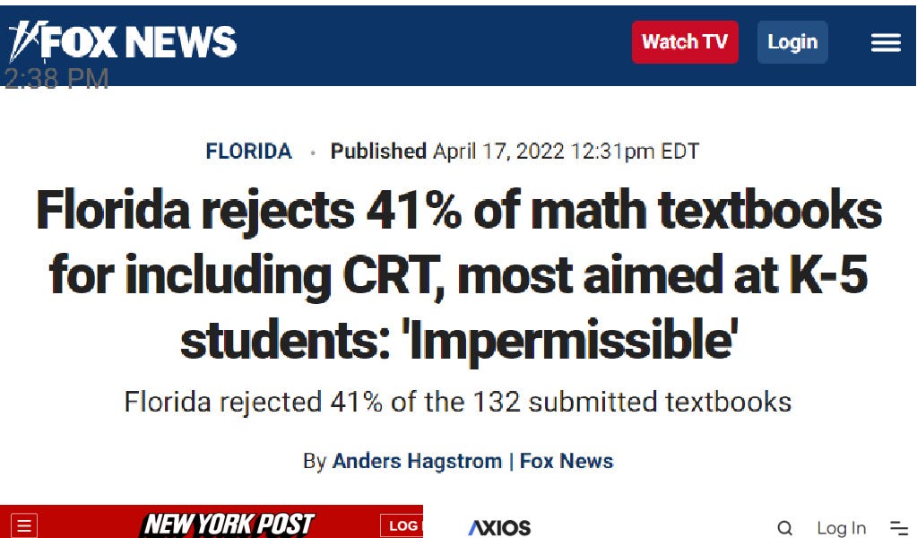 Ron DeSantis' math textbook hoax - by Judd Legum