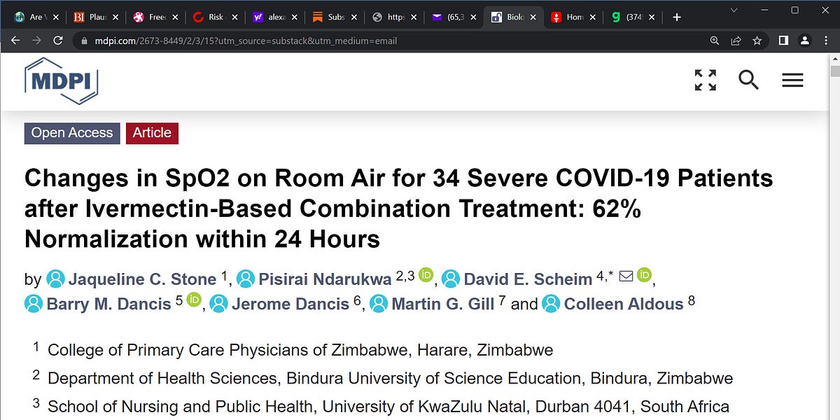 Stone et al.: "Changes in SpO2 on Room Air for 34 Severe COVID-19 ...