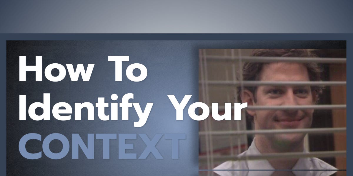 How To Identify Your Context - Thinker Coach