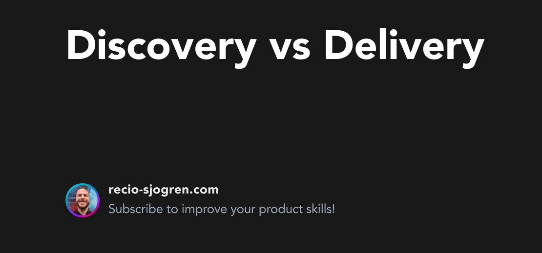 Discovery vs Delivery - by Manny Recio Sjögren