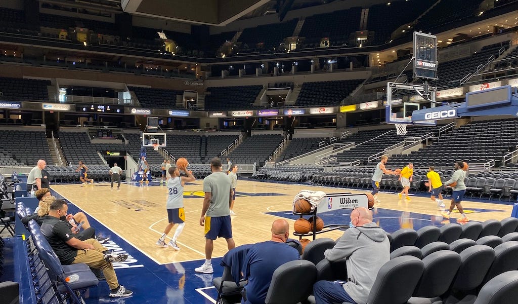 Pacers practice at The Fieldhouse and may 'have a different look' in ...