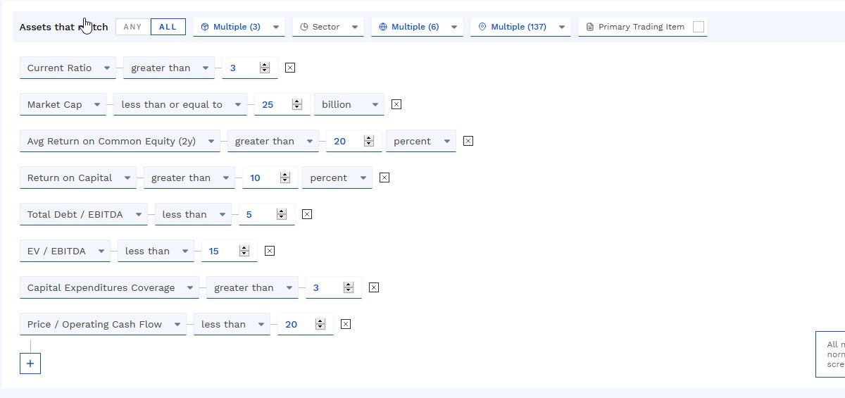 Finding Stocks based on Michael Burry's early methods.