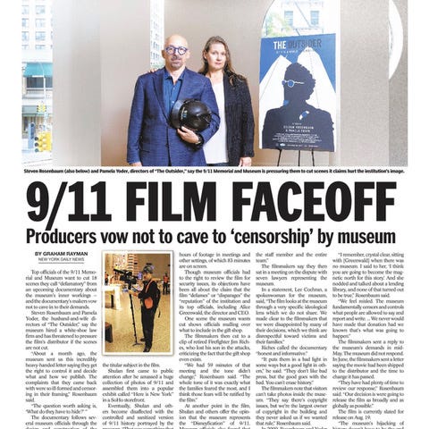 Steven Rosenbaum: New 9/11 Film "The Outsider" May Help Spark Necessary ...