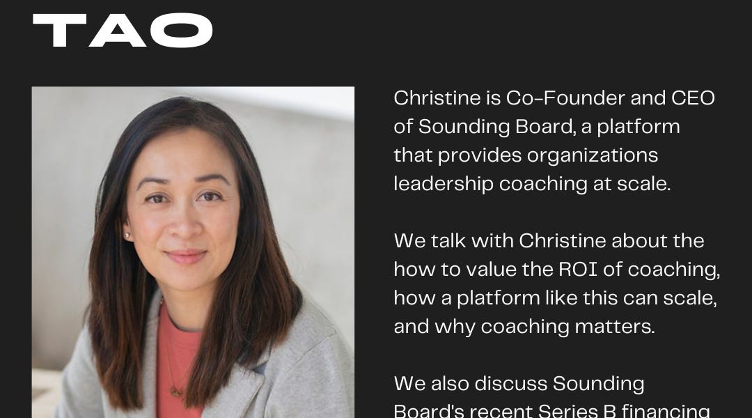 Sounding Board's CEO Christine Tao on Why Everyone Needs A Coach