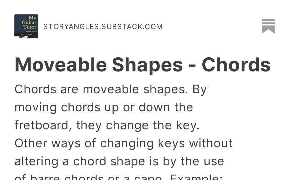 Moveable Shapes - Chords - by C. L. Nichols