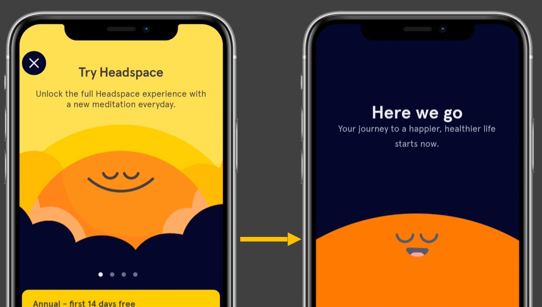 Headspace: User onboarding personalization