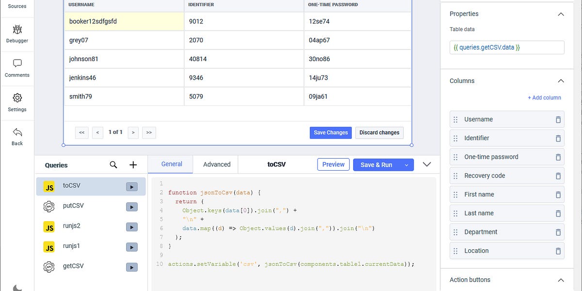 Which low-code UI framework? Part 3: ToolJet