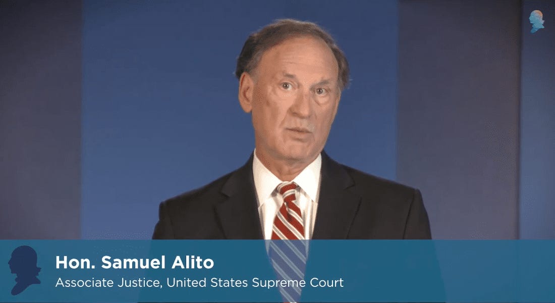 SCOTUS Justice Alito Gives Partisan Speech for Federalist Society