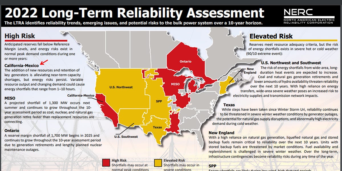 Bad News: NERC Predicts Electricity Shortages in Several Areas in North ...