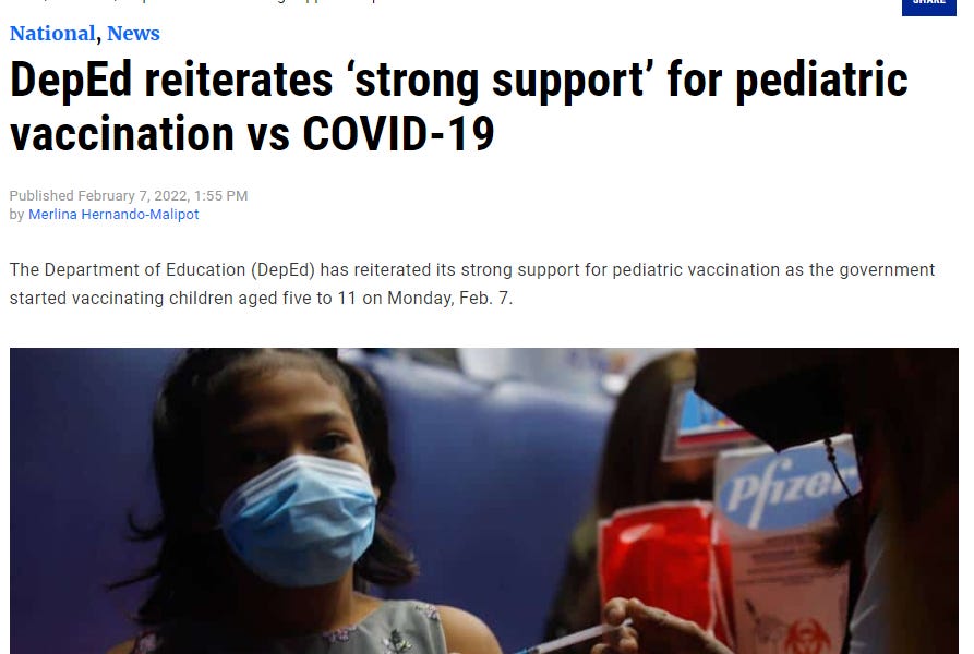 DEPED and DOH Are Intent on Delivering Covid-19 Vaccination to Your ...