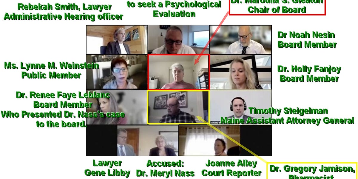 The Maine Board of Licensure in Medicine OUTED. The Persecution of ...