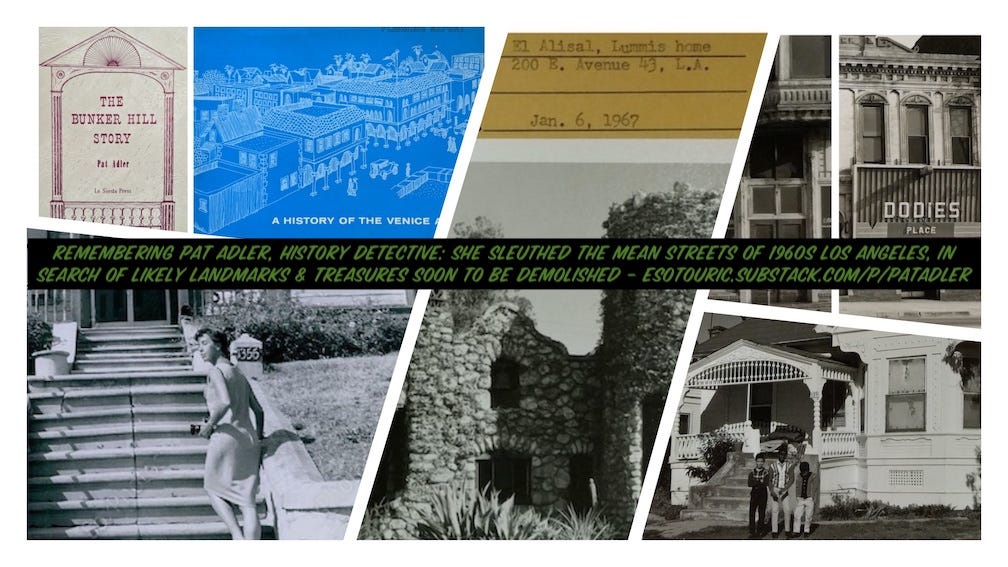 Remembering Pat Adler, History Detective: she sleuthed the mean streets ...