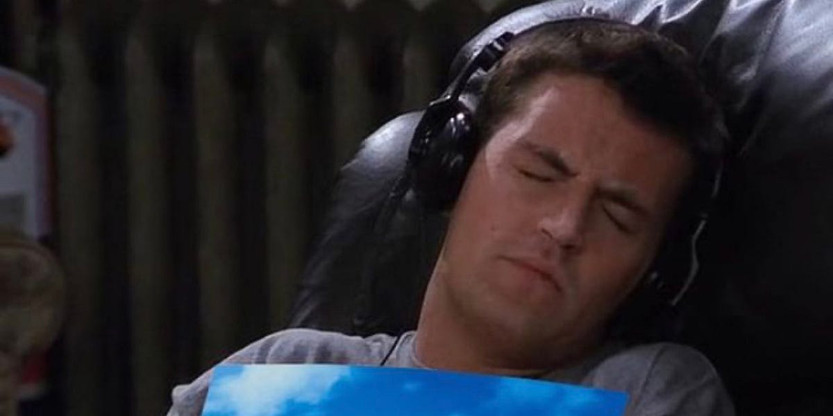 The "Chandler hugging an album” meme: explained