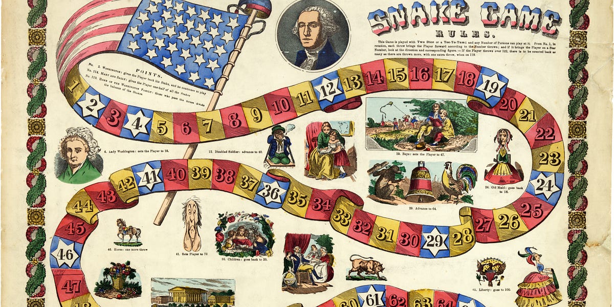 Snake Game Rules (1840-60) - by Peter Pappas
