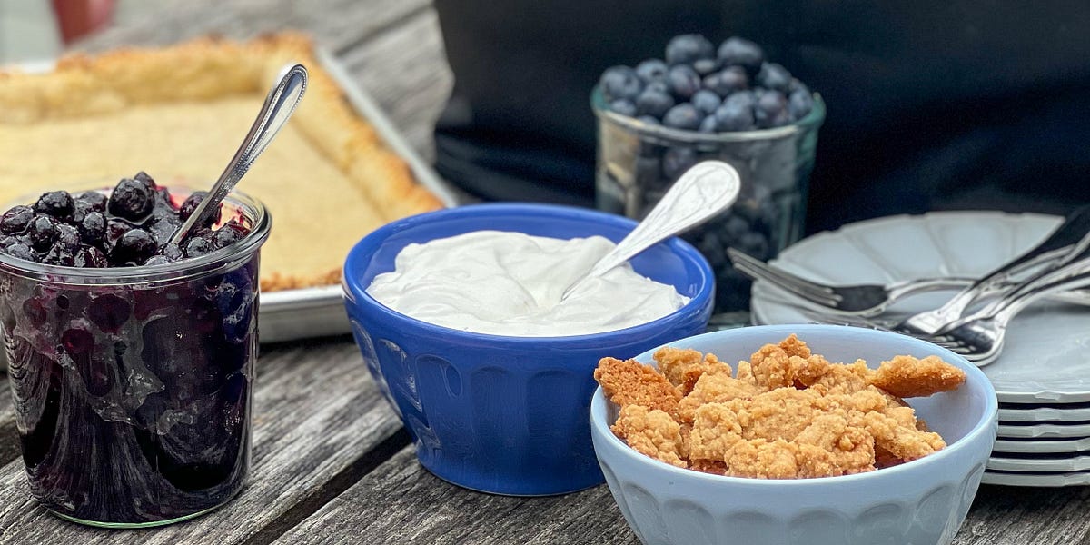 Blueberry Crunch Picnic Pie - by Dorie Greenspan