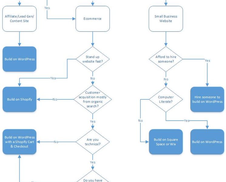 Website Platform Choice Explanation - by BowTied Opossum