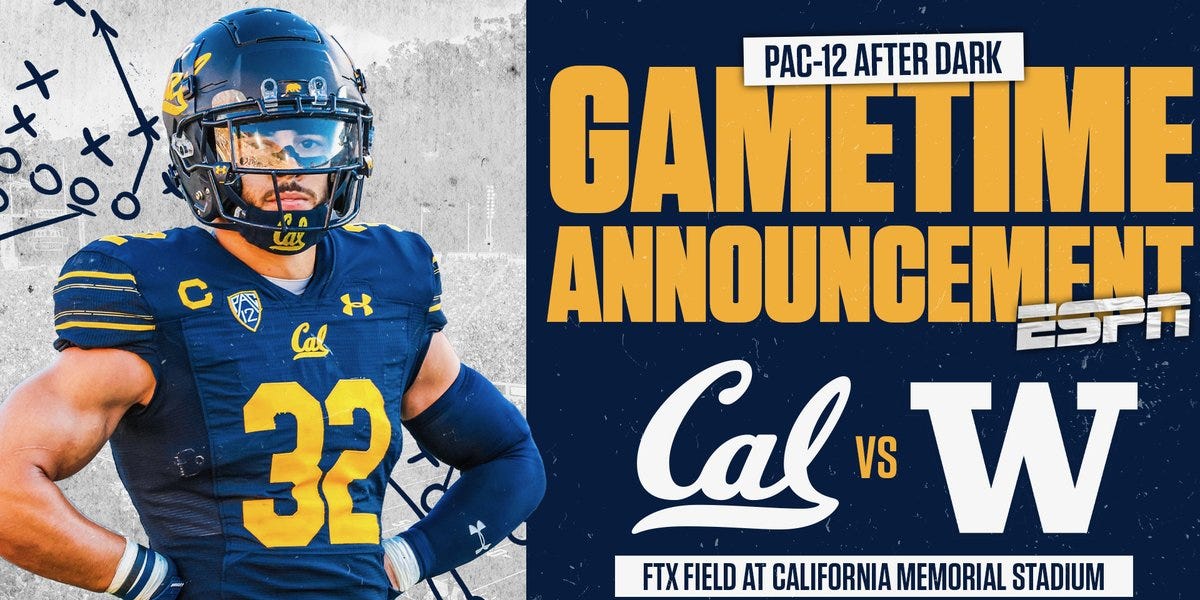 Cal vs. Washington College Football: A 7:30 pm Kickoff on ESPN