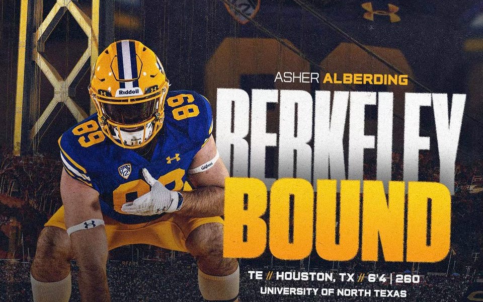 Cal lands North Texas tight end Asher Alberding, Jermaine Terry to ...