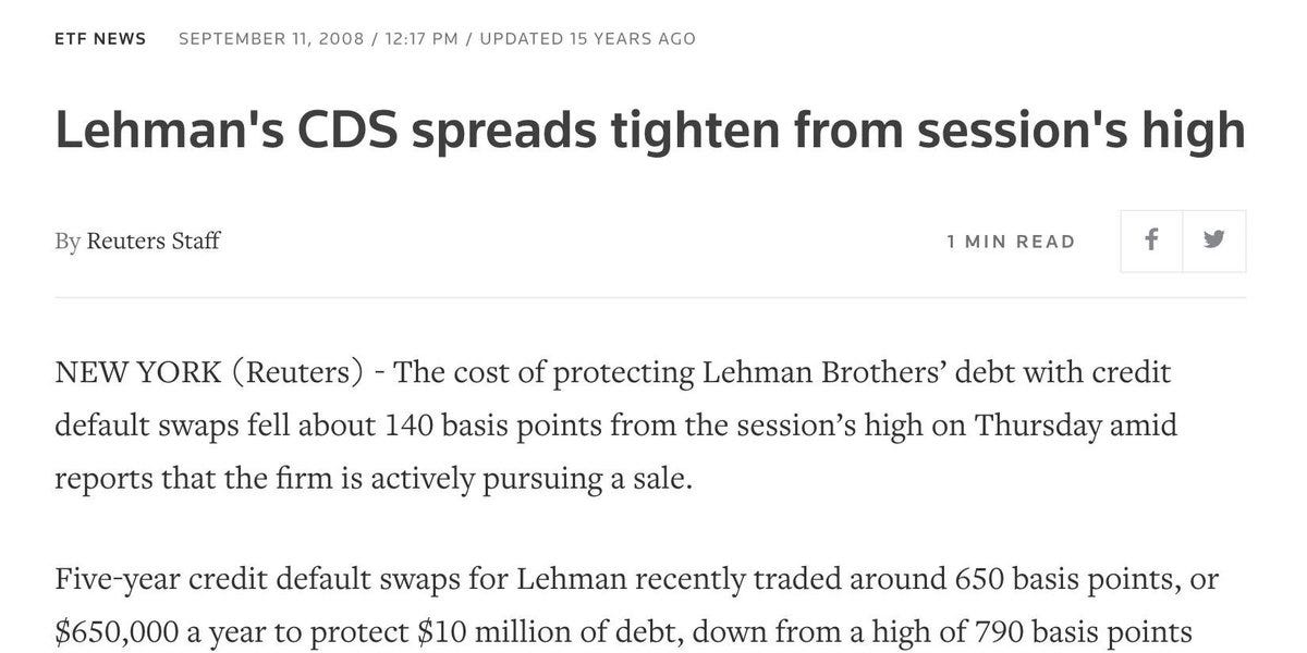 CDS Swaps and Credit Sus for Newbies - BowTied Bull