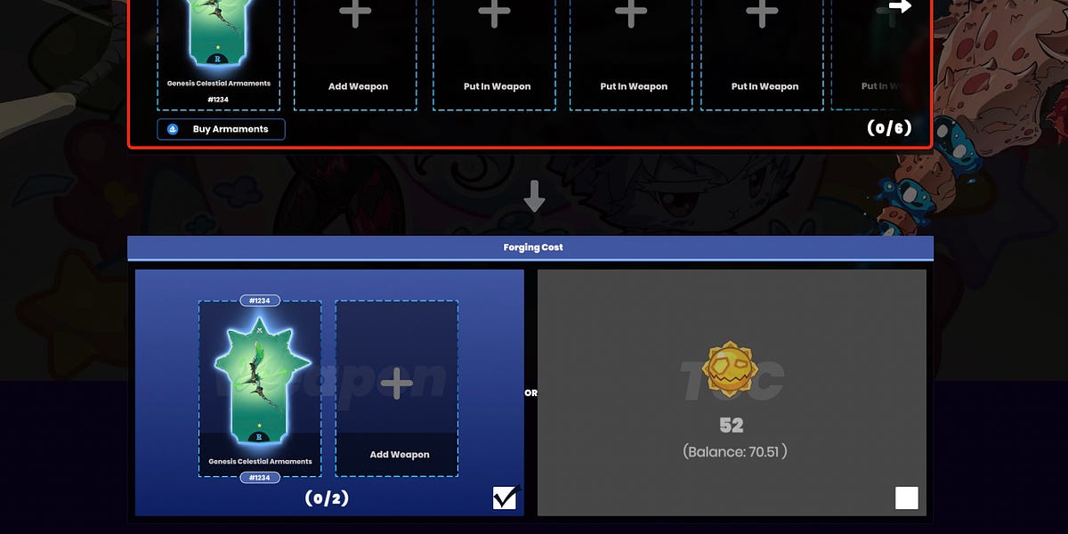 Weapon Forge - Step by Step - Substack for Tearing Spaces