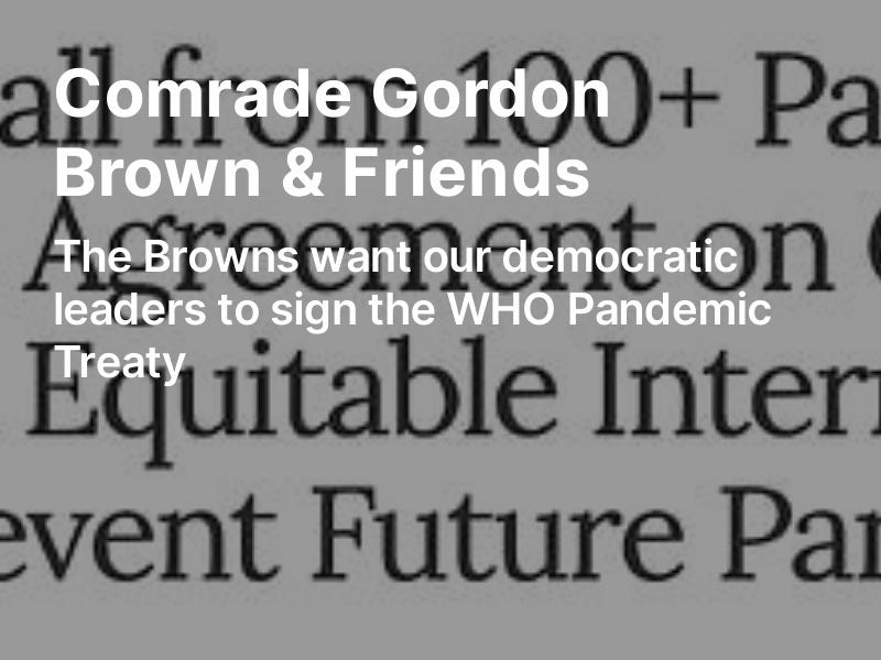 Comrade Gordon Brown & Friends