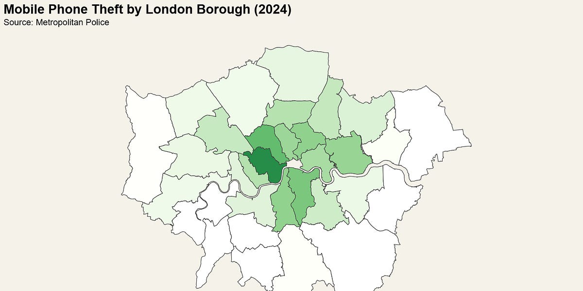 London’s Smartphone Snatching Surge - by Myles Owens