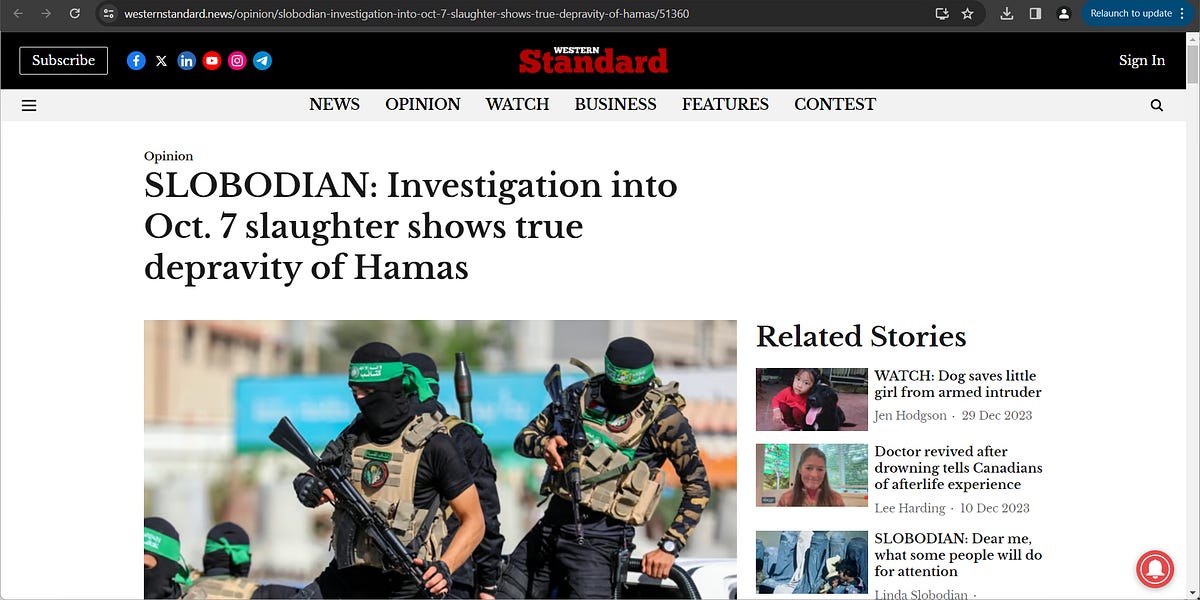 SLOBODIAN: Investigation into Oct. 7 slaughter shows true depravity of ...