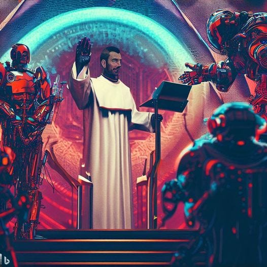 AI Art Robotic Priests - by Dr. Issachar - The Epistolizer