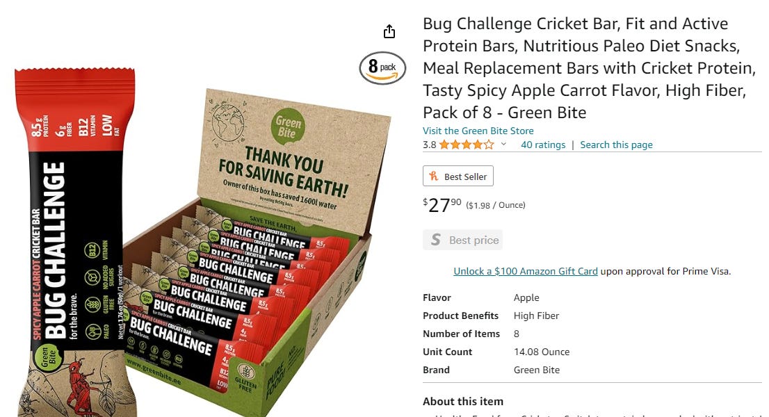 You thought bug bars were bad? Wait until turd burgers are on the menu.