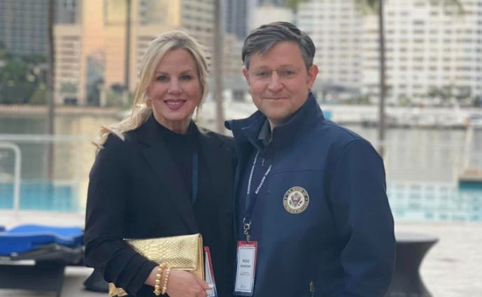 Speaker Mike Johnson's Wife Also Religious Extremist Lunatic, Sounds Like