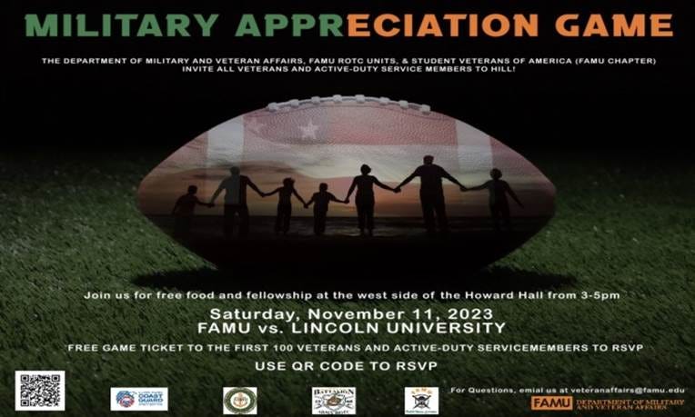 🐍 FAMU Military Appreciation Game - by Edward W. Hood