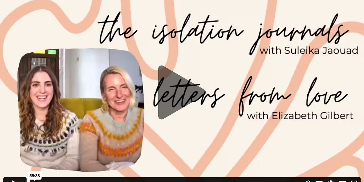 A Workshop with Elizabeth Gilbert