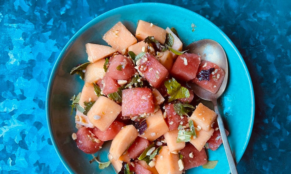 Viet-Thai Melon Salad Recipe - by Andrea Nguyen