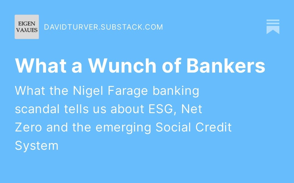 What a Wunch of Bankers - by David Turver - Eigen Values