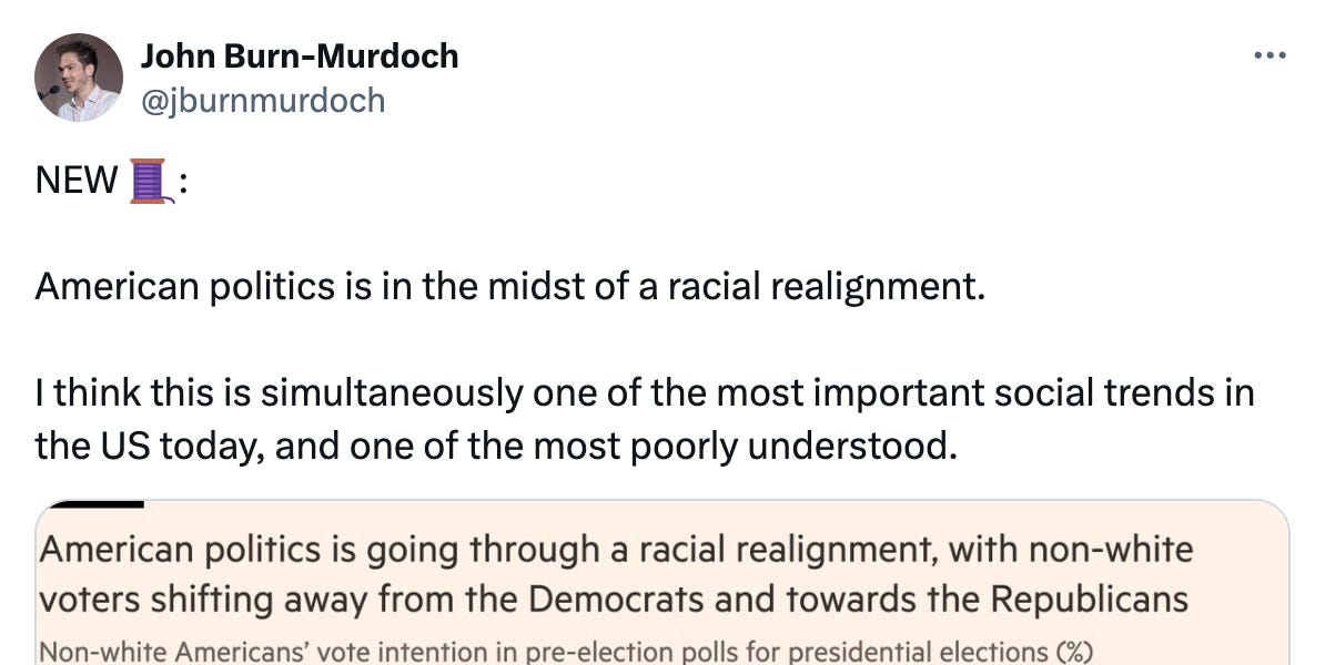 Racial realignment mega-thread - by Patrick Ruffini