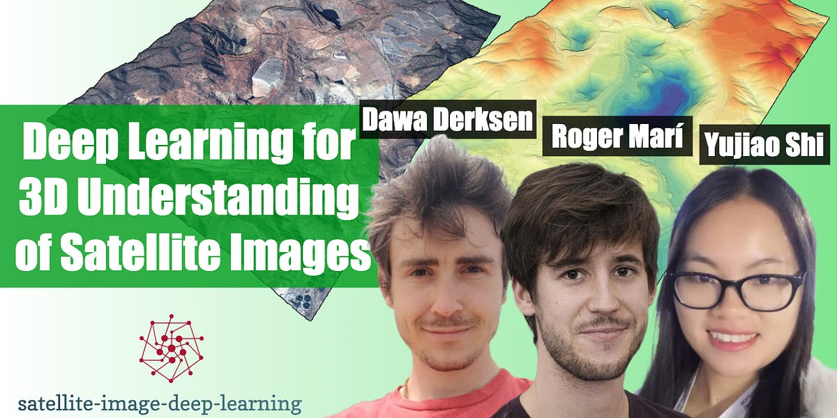 Deep learning for 3D understanding of satellite images