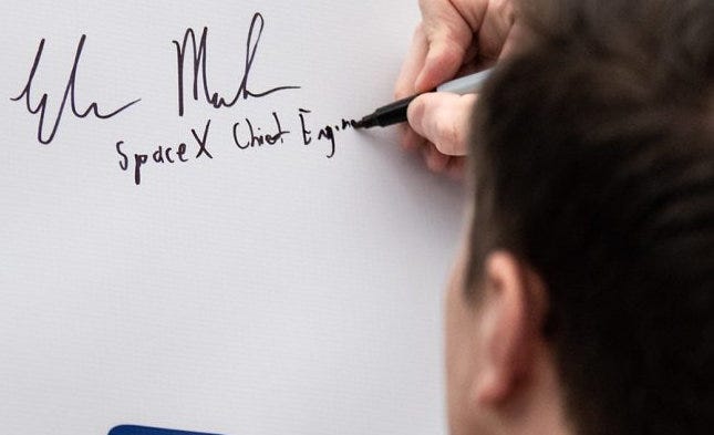 What Elon's handwriting says about him. - by Sheila Lowe