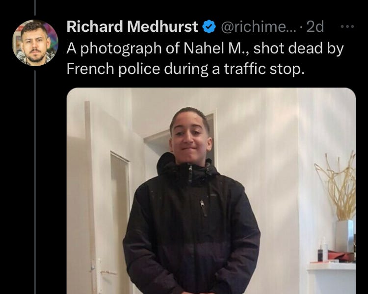 French Riots After 17 Year Old Nahel M. Shot in Head During a Police ...