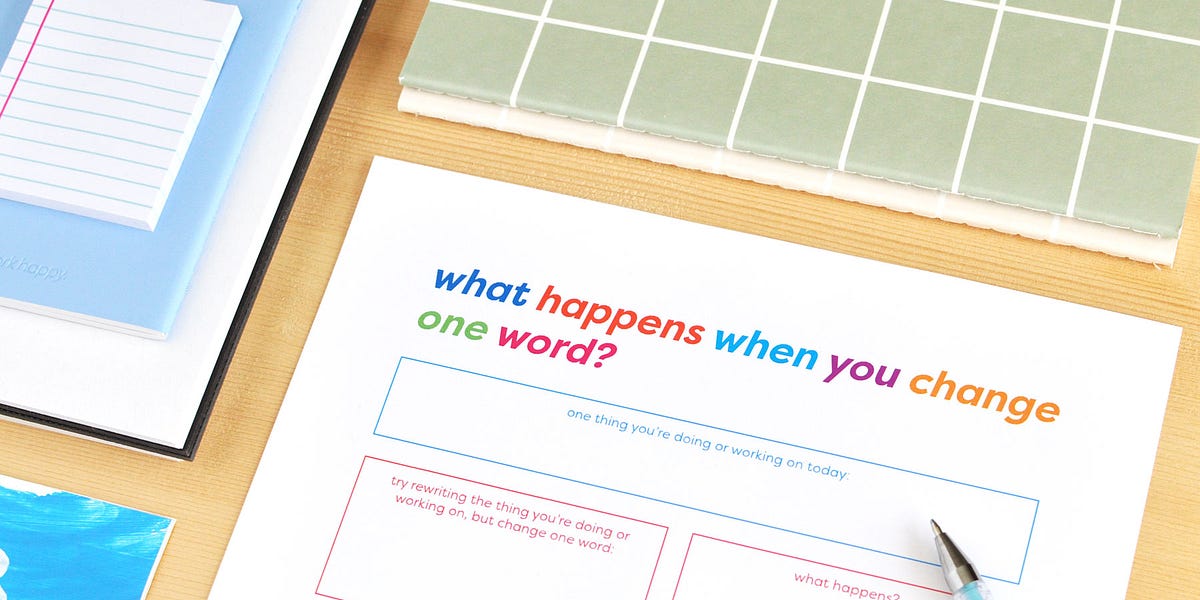 What Happens When You Change One Word? - by Christie Zimmer