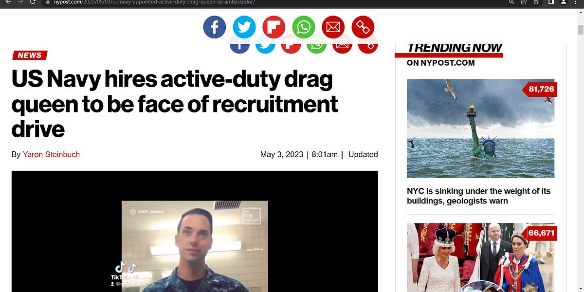 Jon Rappoport comments on this NY Post story: 'US Navy hires active ...
